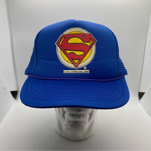 DC Comics | Accessories | Vintage Snapback Superman Hat Blue With ...